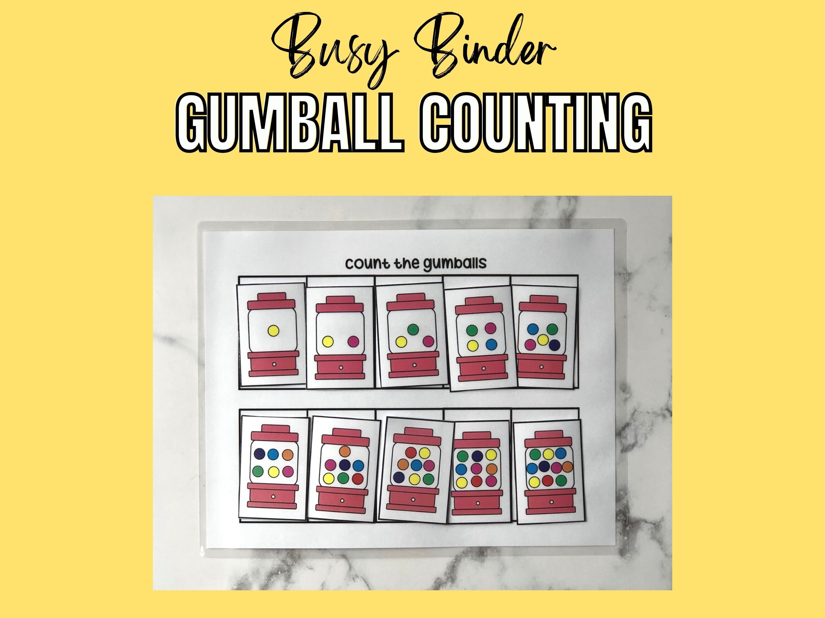 Gumball Numbers 1-10 & Counting Printable Busy Book. Gumball Numbers ...
