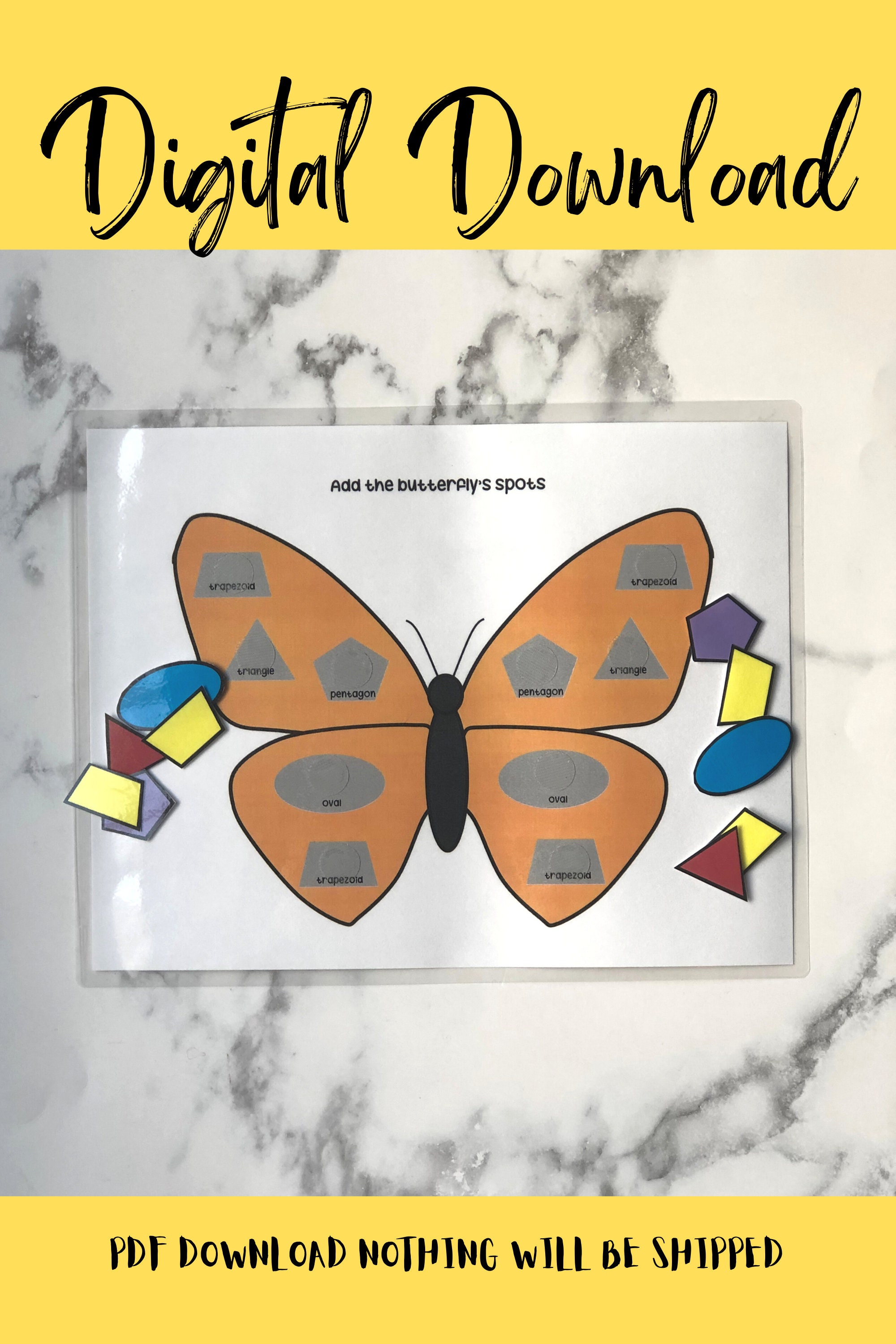 Shapes Printable for Busy Binders or Busy Book. Preschool Shapes ...