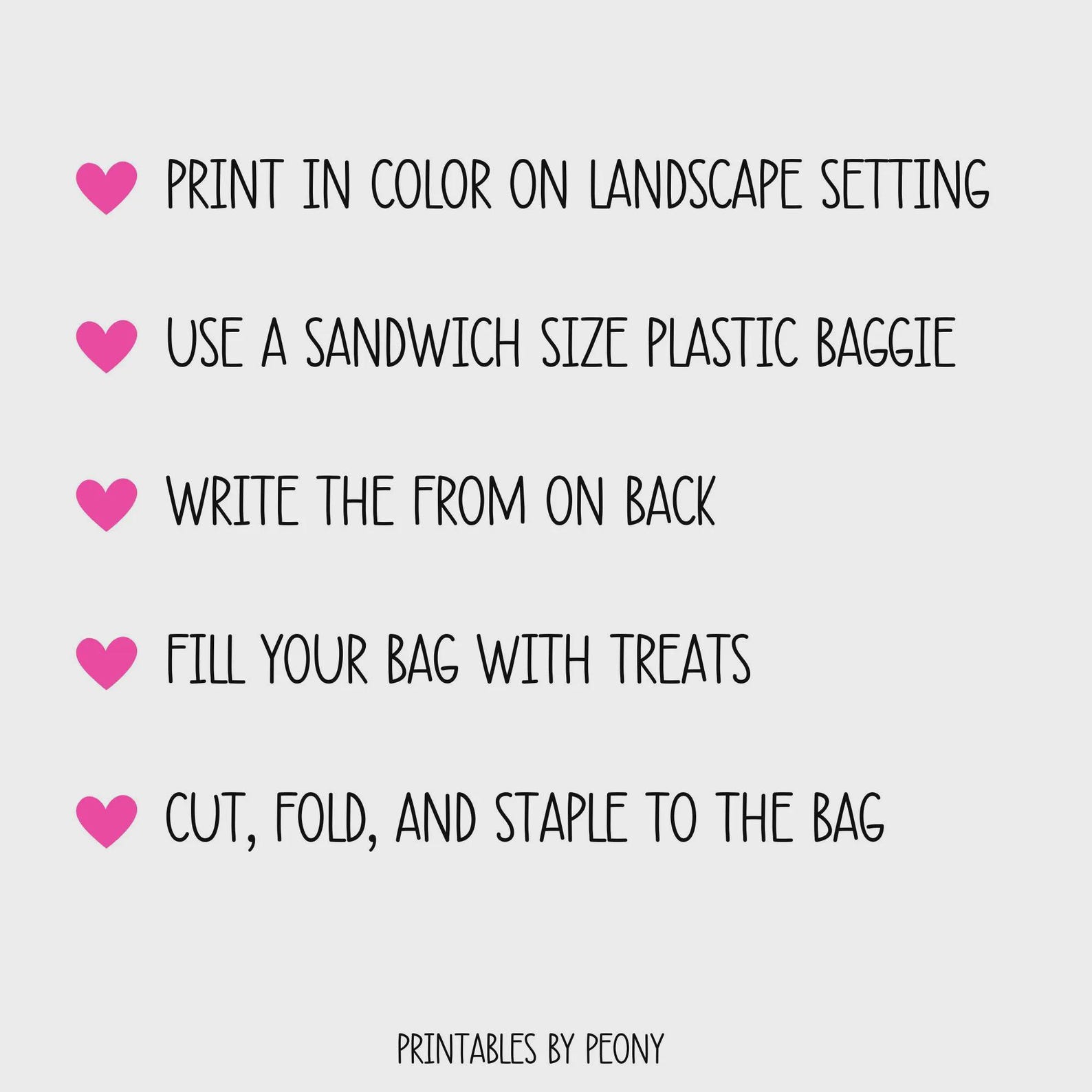 Valentine's Day Bag Topper for Treats, Printable Valentine's Day Topper ...