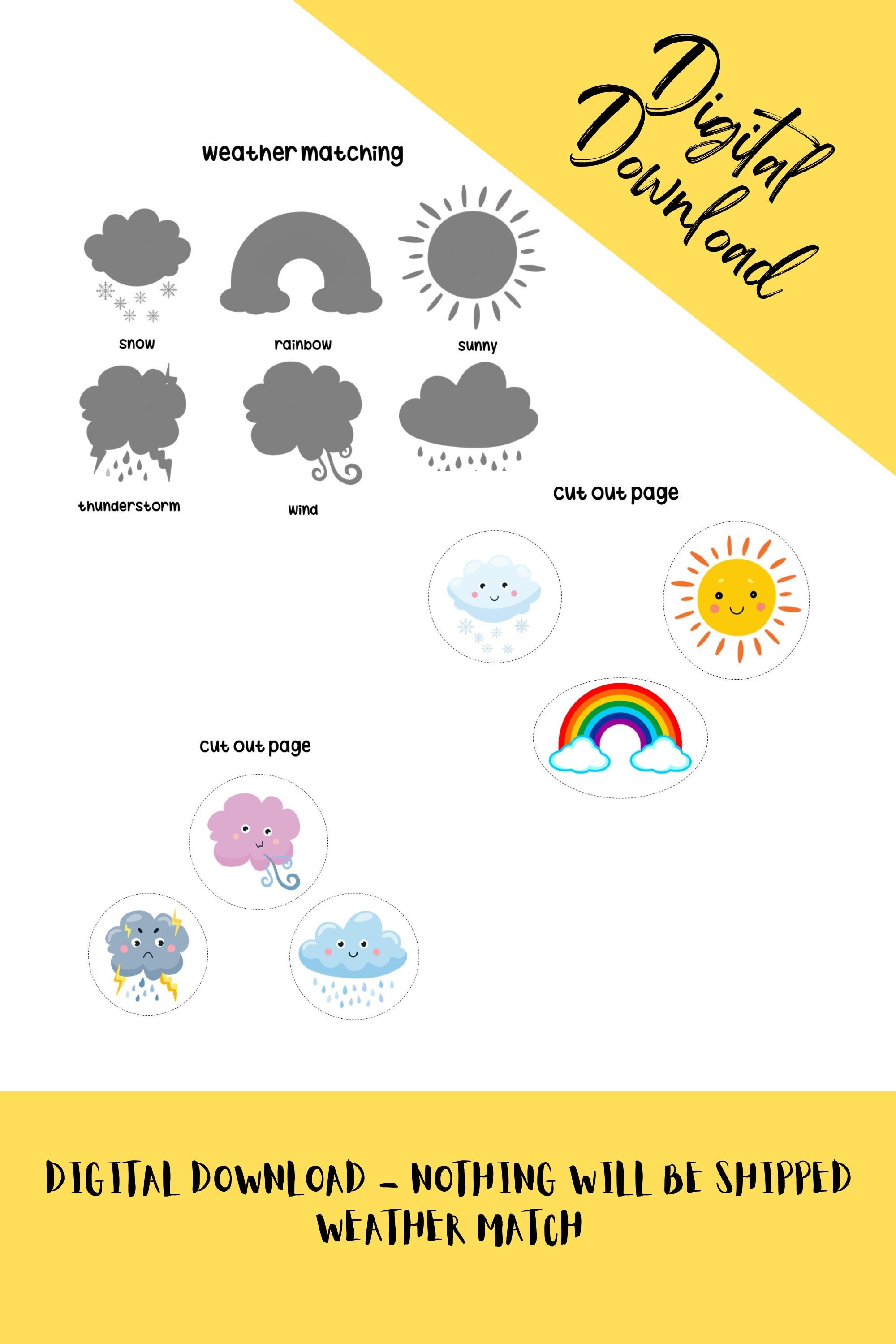 Toddler Busy Book, Weather Printable, Busy Book Weather, Weather ...