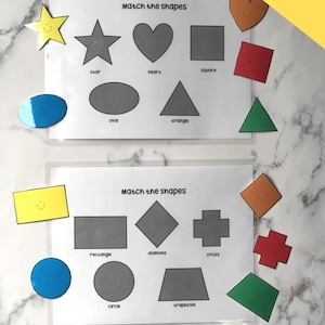 Shapes Printable Toddler Busy Book. Shape Matching Activities - Etsy