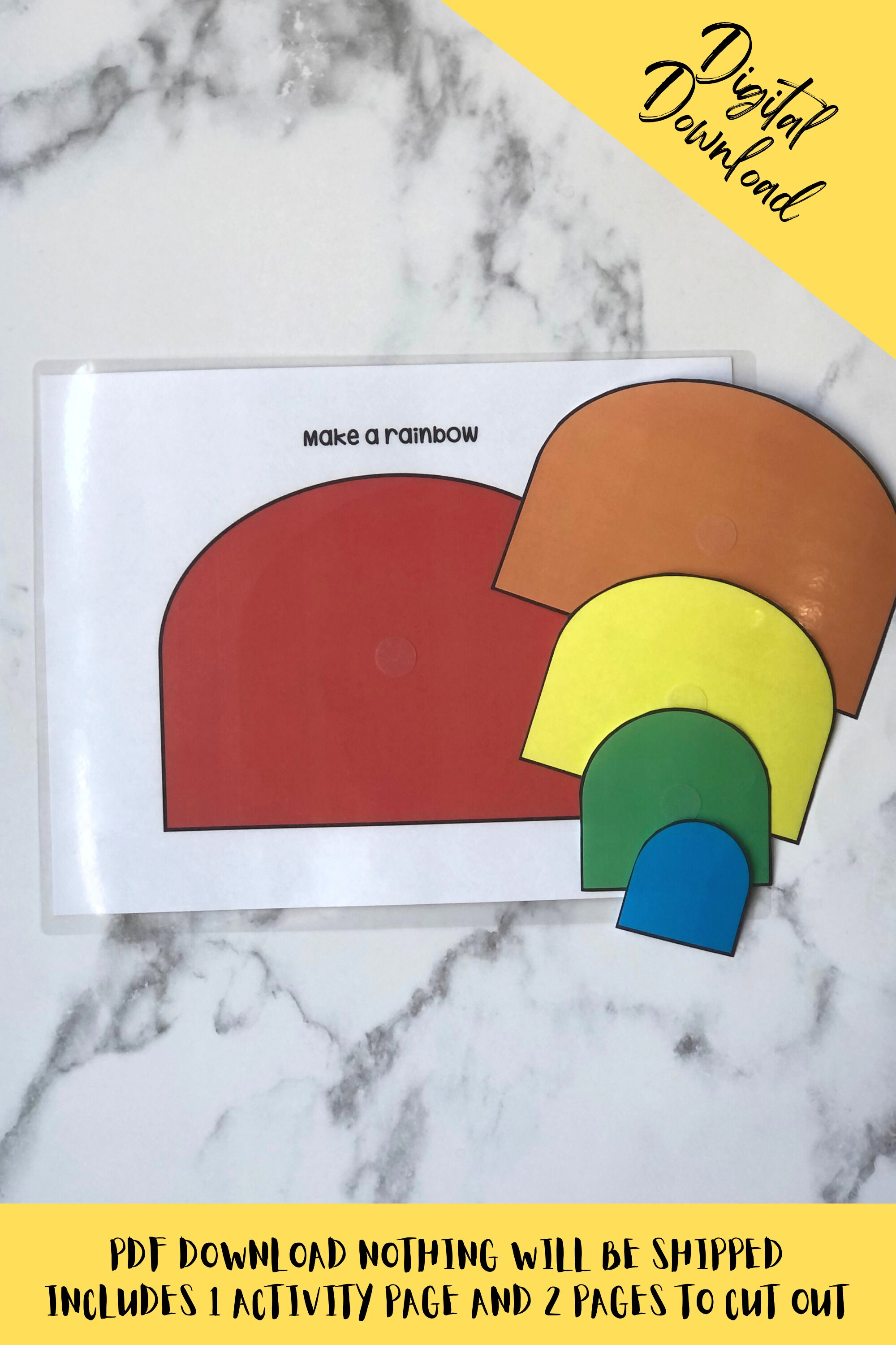 Make a Rainbow Toddler and Preschool Busy Binder Activity. | Etsy