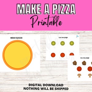 Printable Make Your Own Pizza Counting Game, Busy Binder, Printable ...