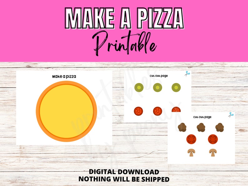 Printable Make Your Own Pizza Counting Game, Busy Binder, Printable ...