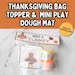 DIY Play Dough Turkey Kit Bag Toppers, Playdoh Printable Party Favor ...