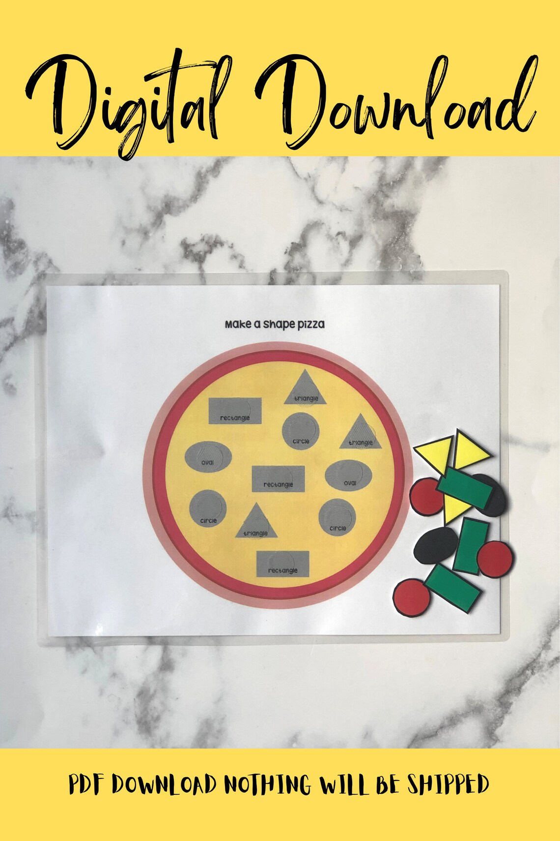 Shapes Printable for Busy Binders or Busy Book. Preschool - Etsy