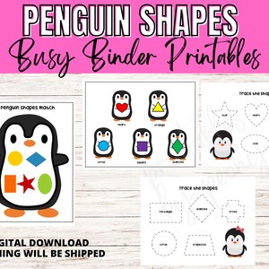 Shapes Match, Shapes Worksheet, Shapes Busy Book, Shapes Busy Binder ...
