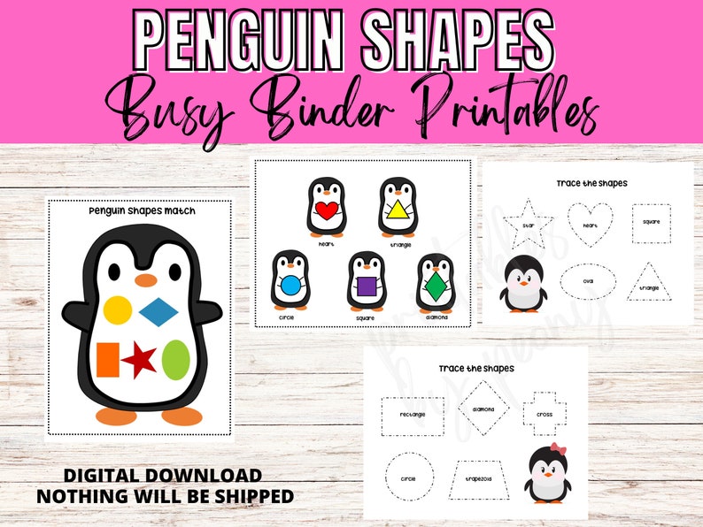 Shapes Match, Shapes Worksheet, Shapes Busy Book, Shapes Busy Binder ...