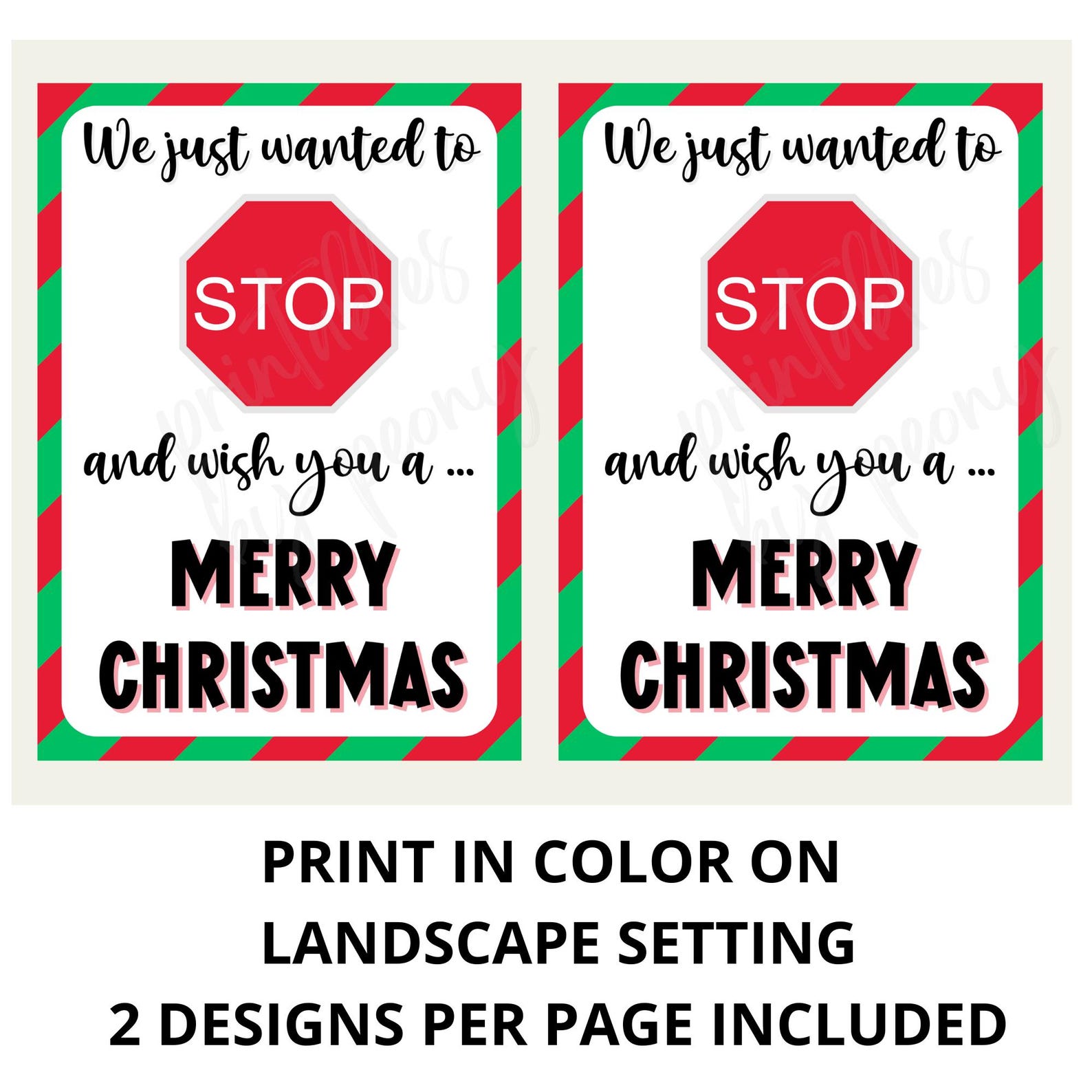 Printable Crossing Guard Christmas Card - Holiday and Christmas Gift ...
