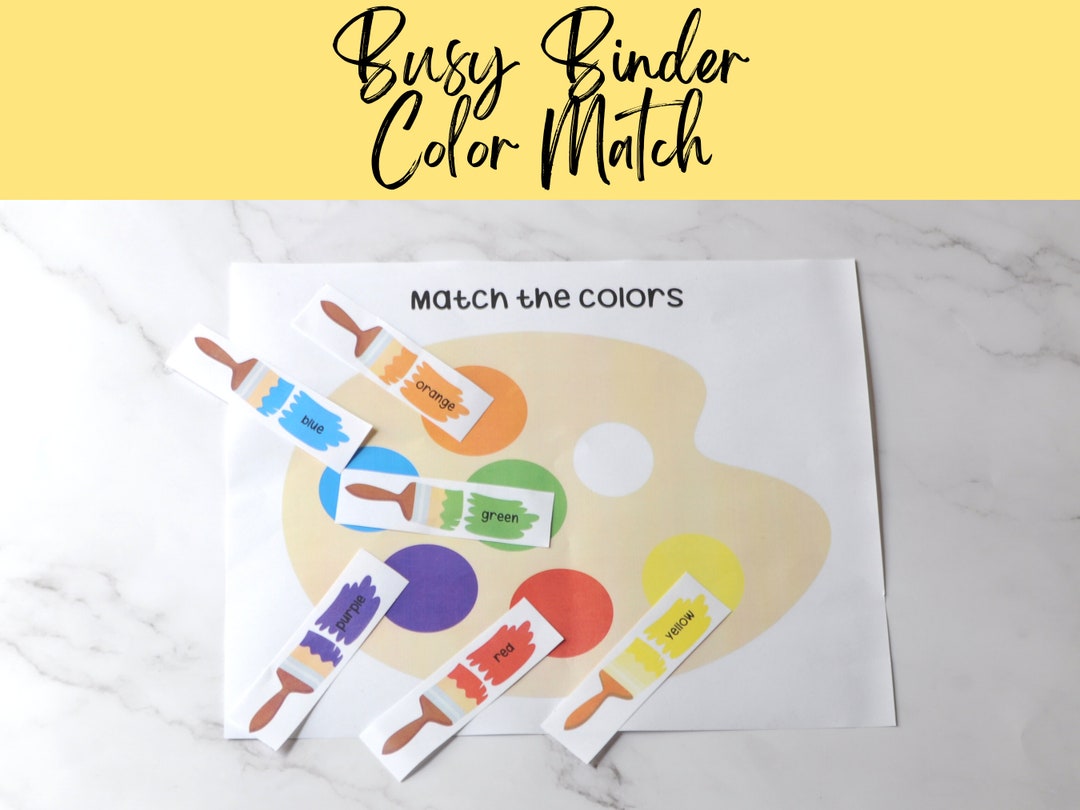 Color Matching Worksheets, Color Matching, Color Activities, Quiet Book ...