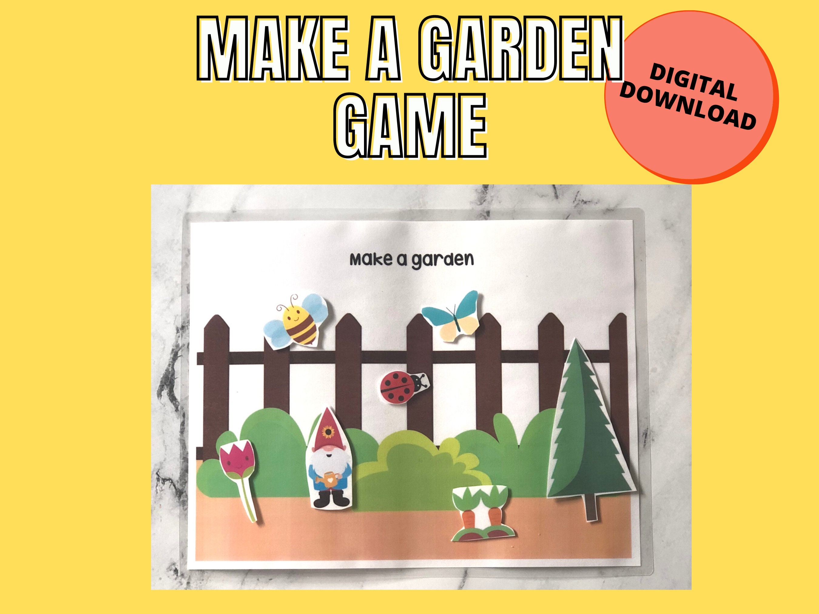 Garden Printable for Kids, Busy Binder Printable, Busy Book Game ...