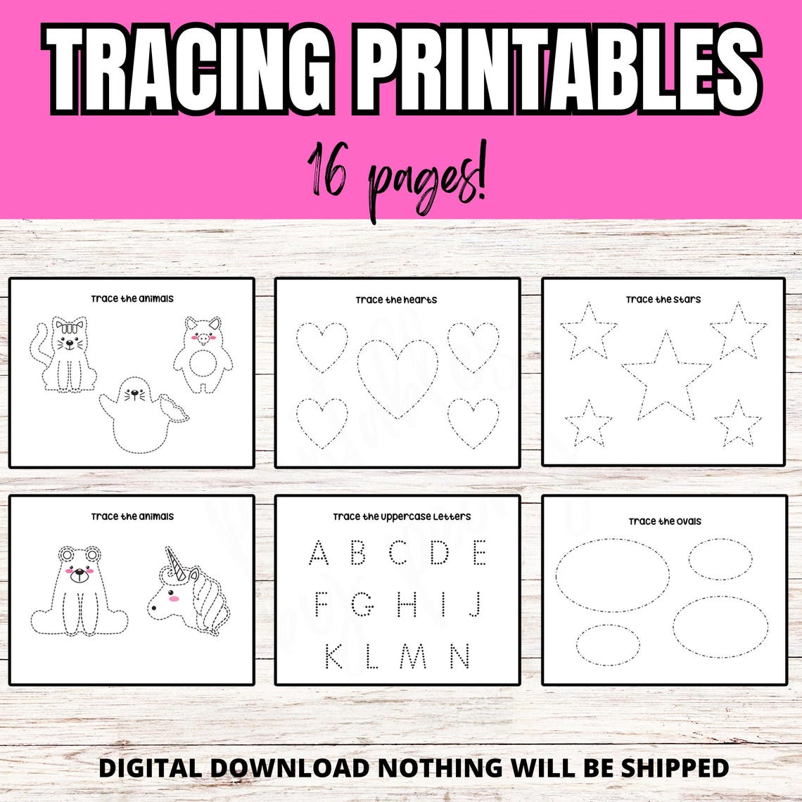 Tracing, Printable Alphabet Letters, Numbers, Shapes Tracing Pages ...