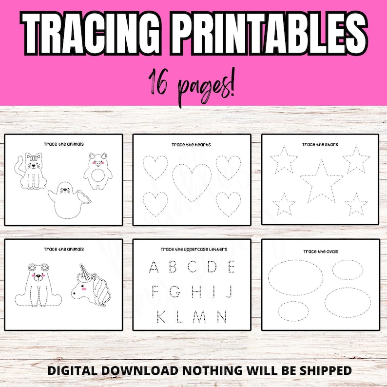 Tracing, Printable Alphabet Letters, Numbers, Shapes Tracing Pages ...