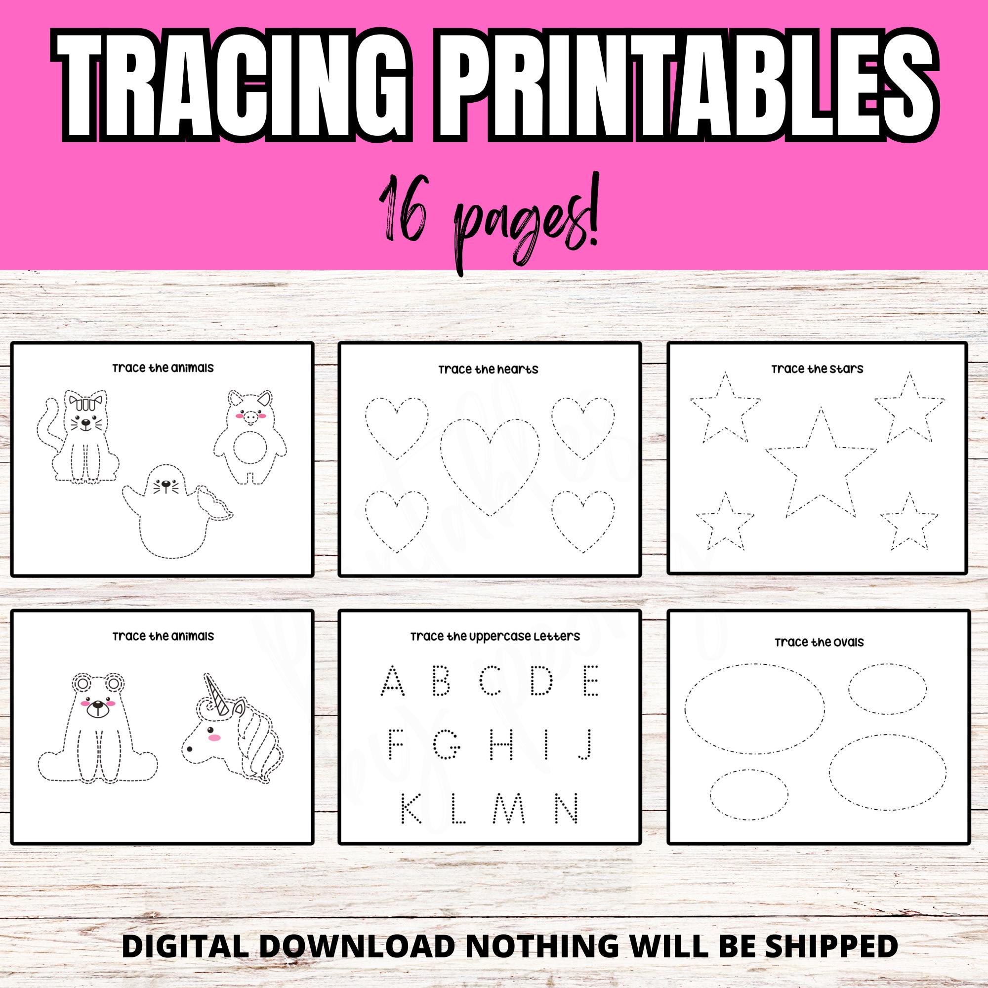 Tracing, Printable Alphabet Letters, Numbers, Shapes Tracing Pages ...