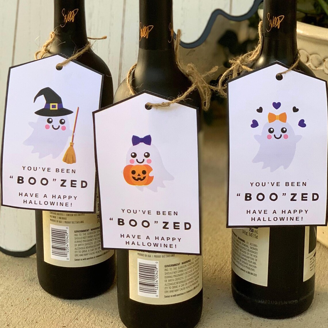 You've Been Boozed Halloween Printable Neighborhood Boo Wine Gift Tag ...