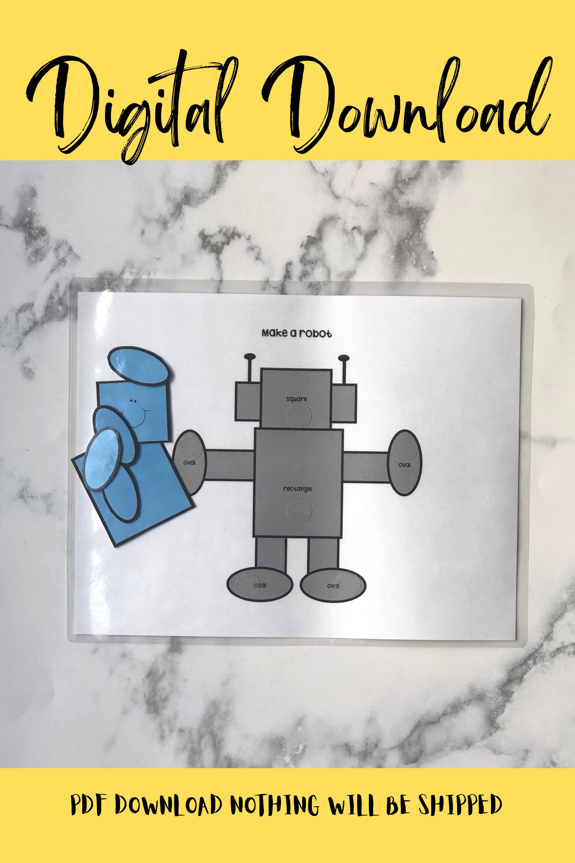 Shapes Printable for Busy Binders or Busy Book. Preschool Shapes ...