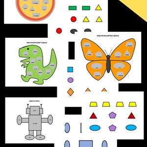 Shapes Printable for Busy Binders or Busy Book. Preschool Shapes ...