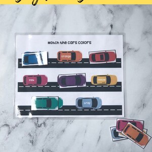 Busy Binder Color Match Up, Learning Colors, Colors Printable, Quiet ...