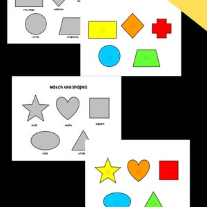 Shapes Printable Toddler Busy Book. Shape Matching Activities - Etsy