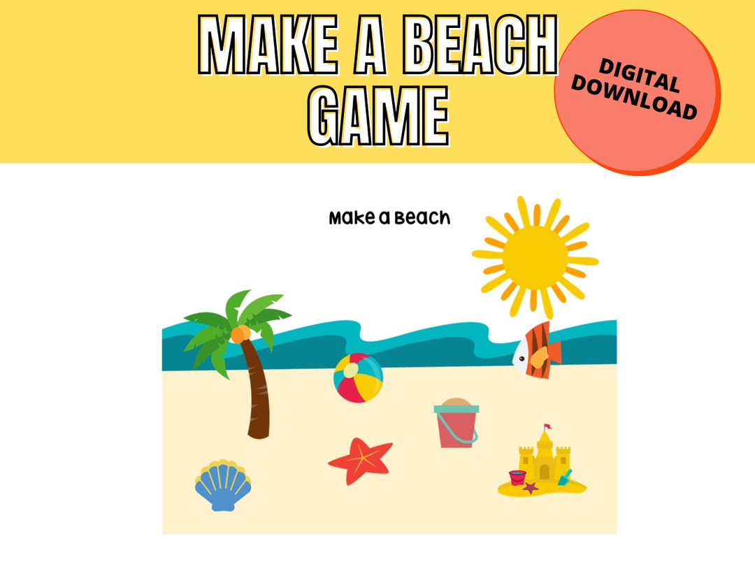 Beach Printable, Busy Binder Printable, Busy Book Game, Printable Game ...