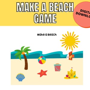 Beach Printable, Busy Binder Printable, Busy Book Game, Printable Game ...