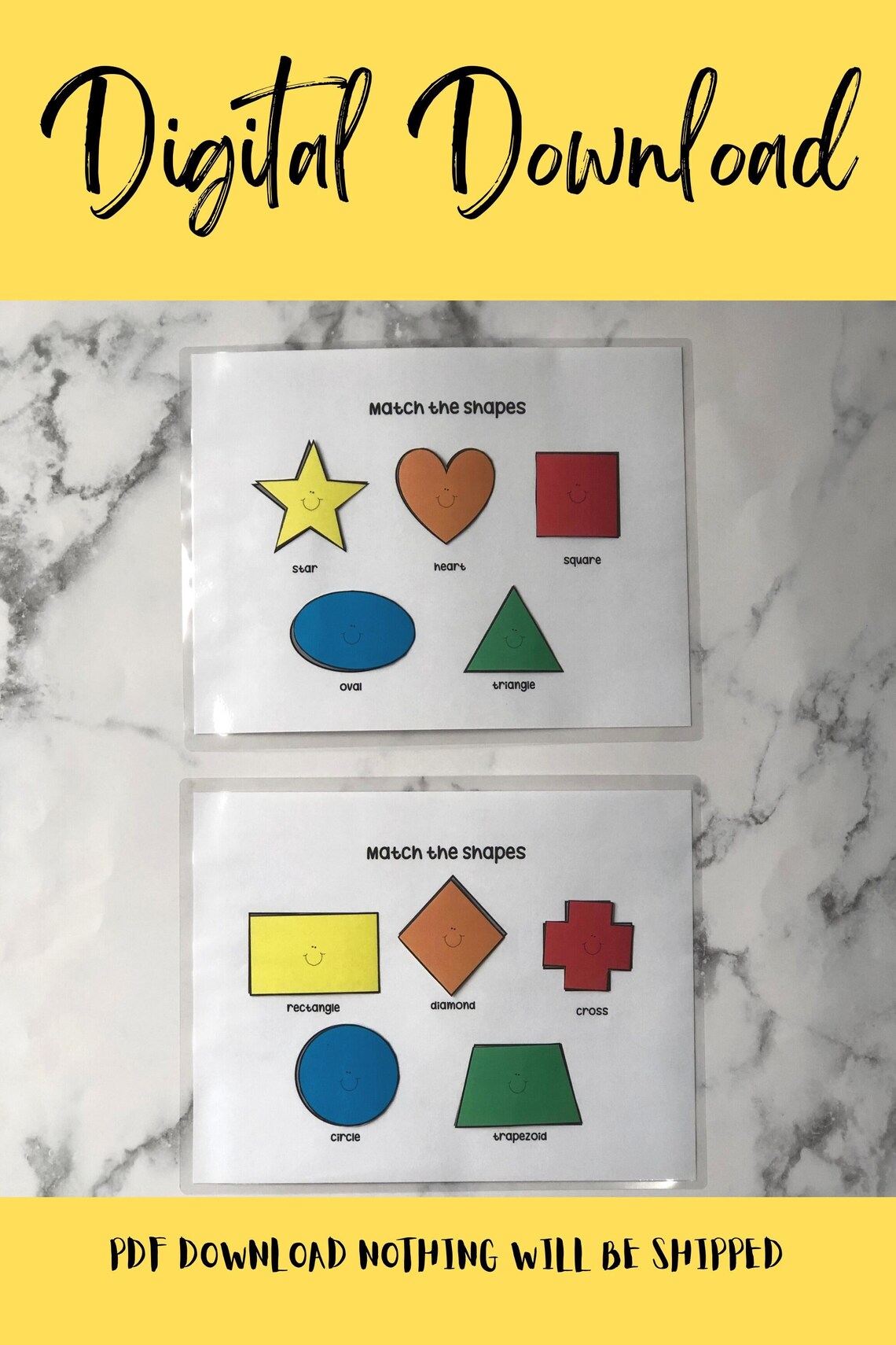 Shapes Printable Toddler Busy Book. Shape Matching Activities - Etsy