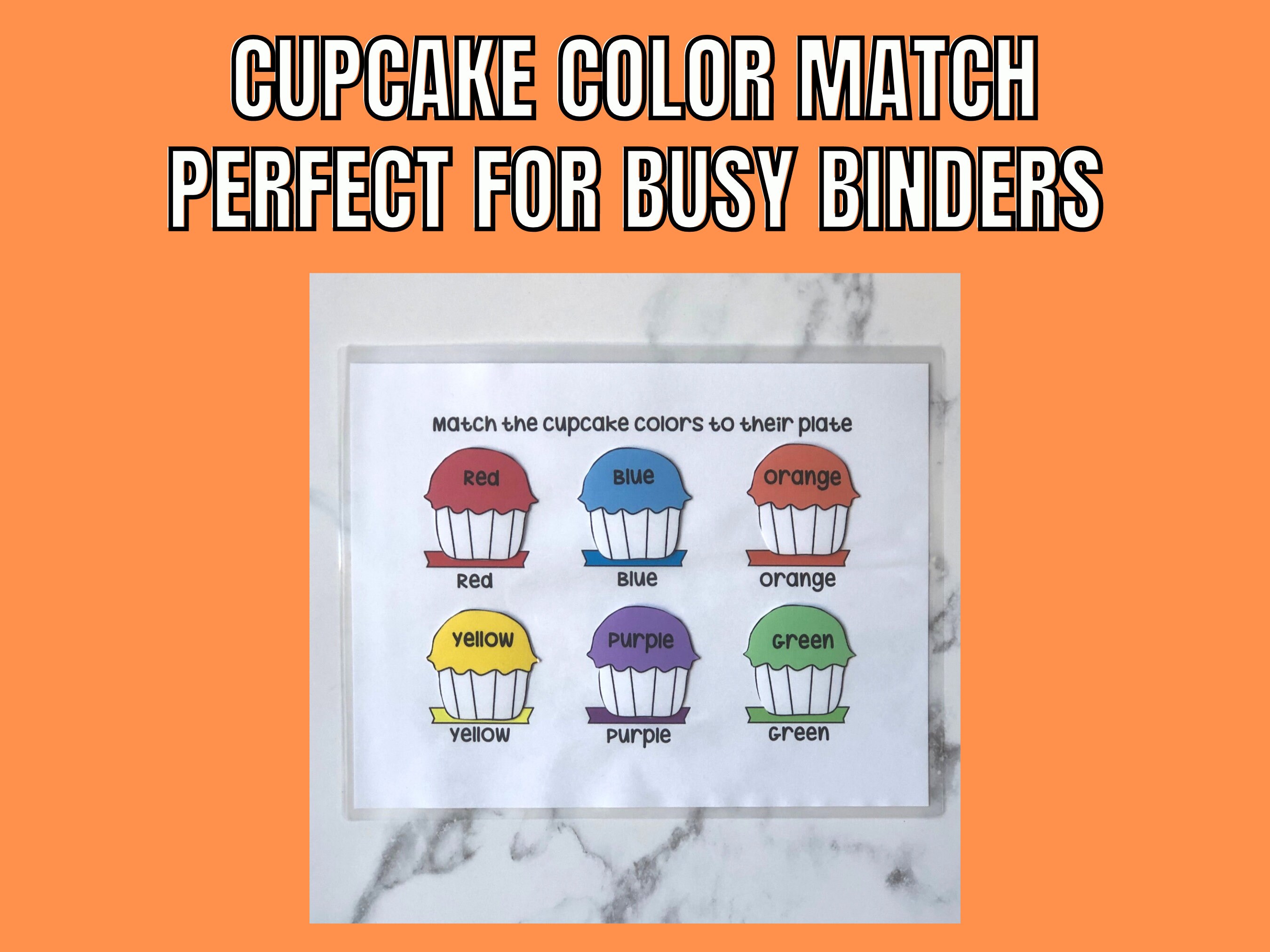 Color Matching Busy Binder Printable, Homeschool Preschool Worksheet ...