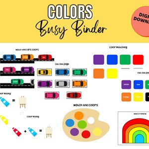 Color Matching Printable, Busy Binder Colors Printable, Color Sorting ...