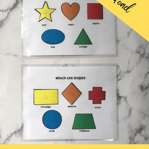 Shapes Printable Toddler Busy Book. Shape Matching Activities - Etsy