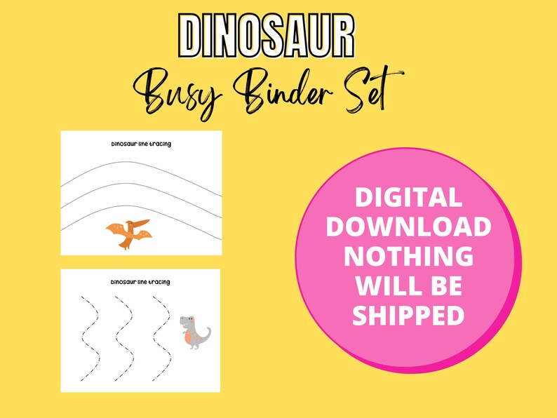 Dinosaur Busy Book Printable, Dinosaur Busy Binder Printable ...