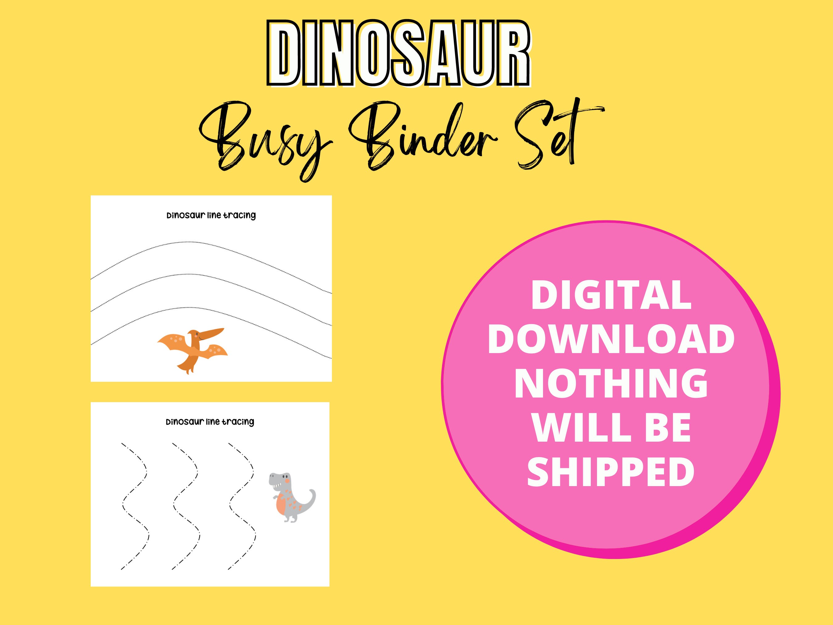 Dinosaur Busy Book Printable, Dinosaur Busy Binder Printable ...