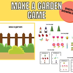 Garden Printable for Kids, Busy Binder Printable, Busy Book Game ...
