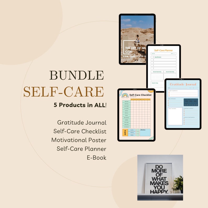 Self-care, Digital Product, Digital Planner, Self-care Checklist ...