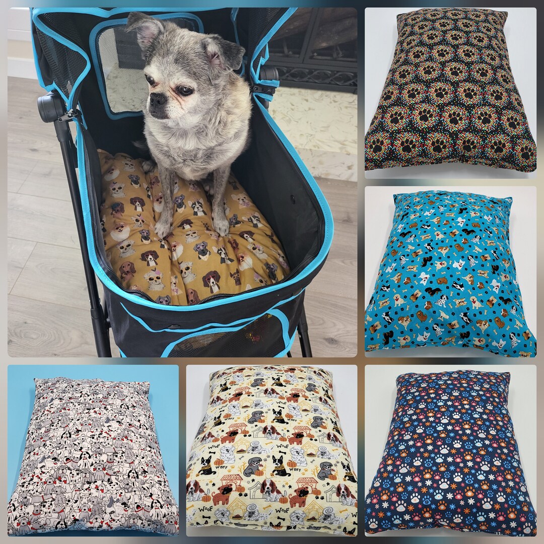 Pet Stroller Pad Mat, Dog Travel Blanket, Puppy Wagon Blanket, Thick ...