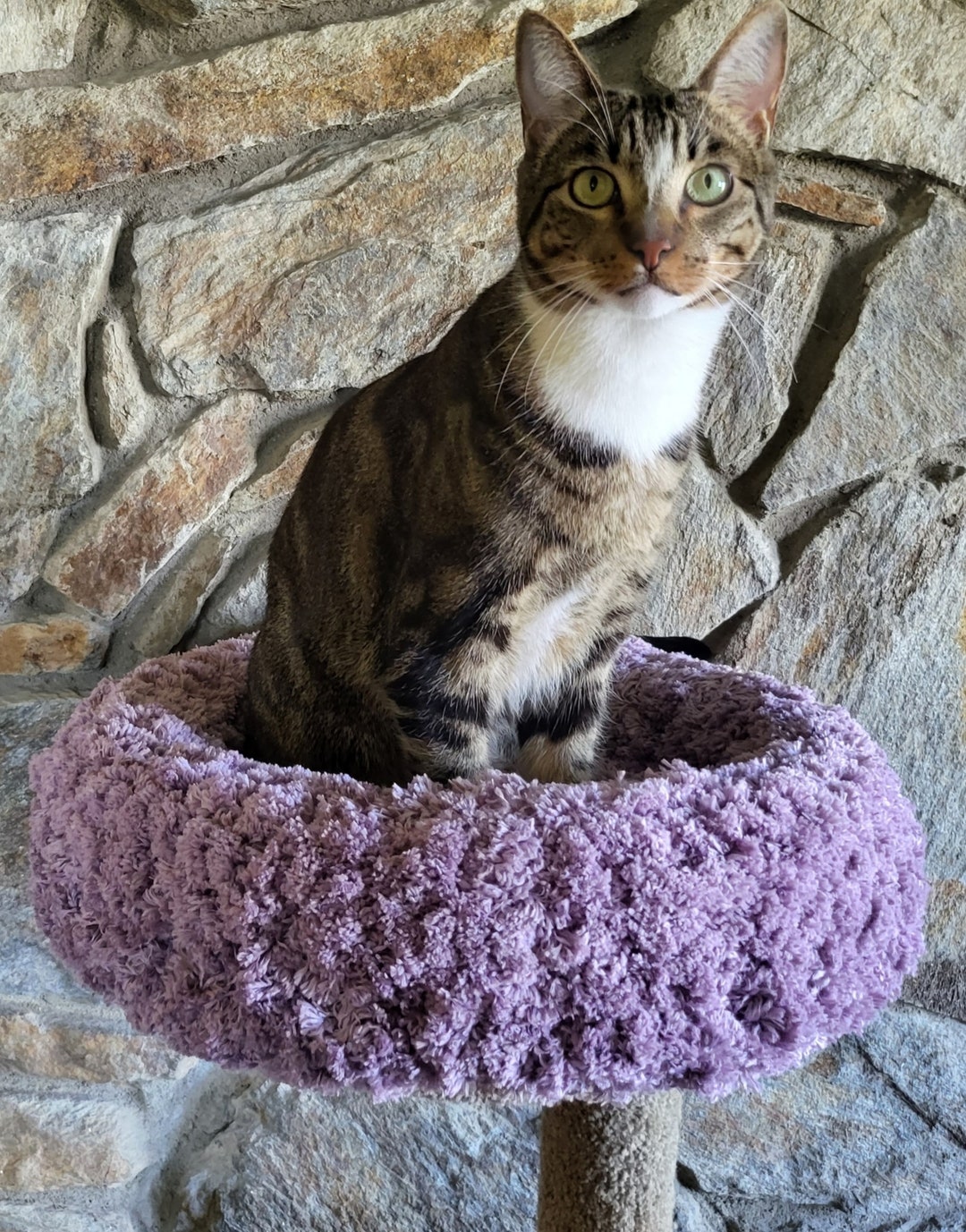 Crochet Cat Tree Tower Cover, Kitty Condo House Slipcover, Washable ...