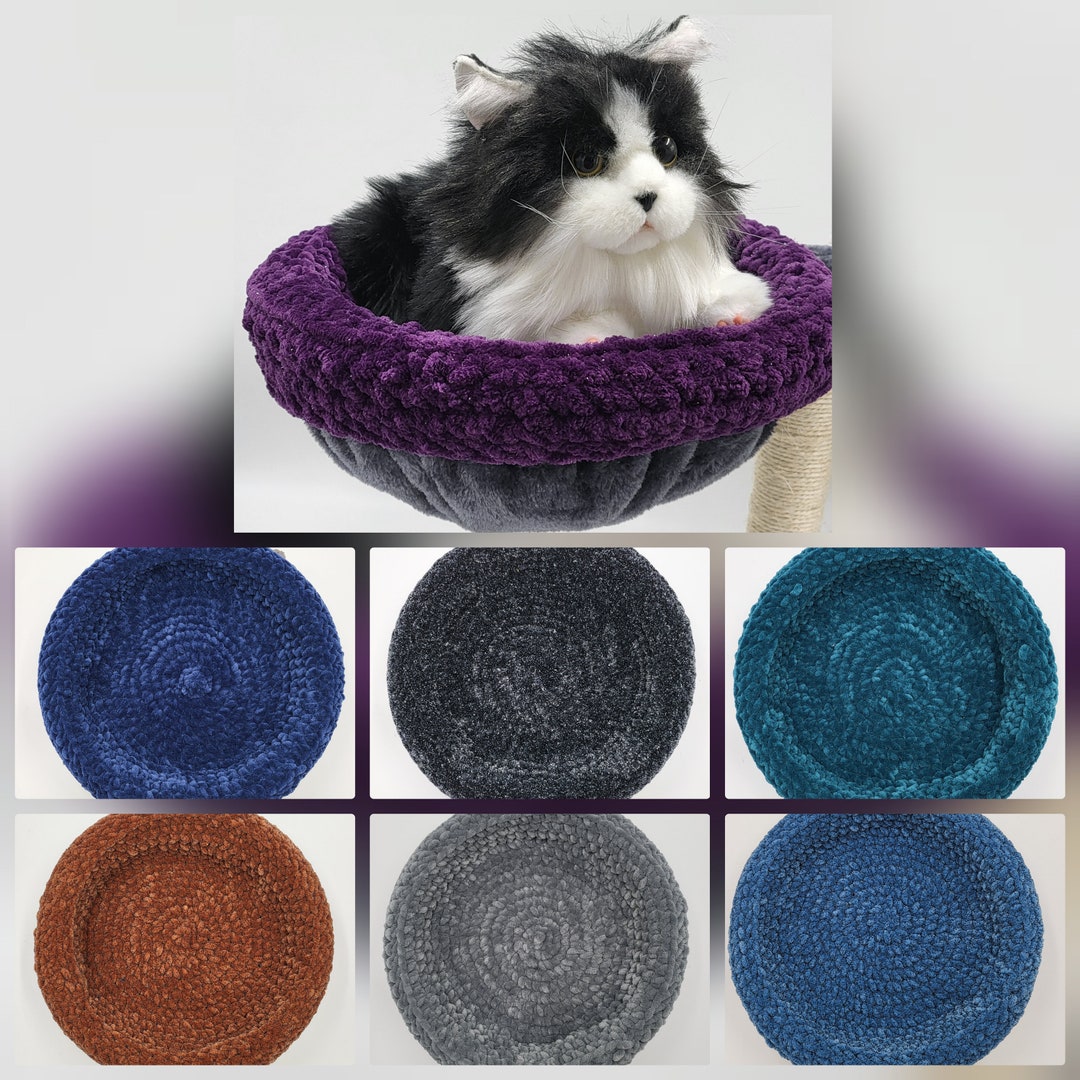 Crocheted Hammock Perch Cover, Cat Tower Slipcovers, Kitty Condo Mat ...