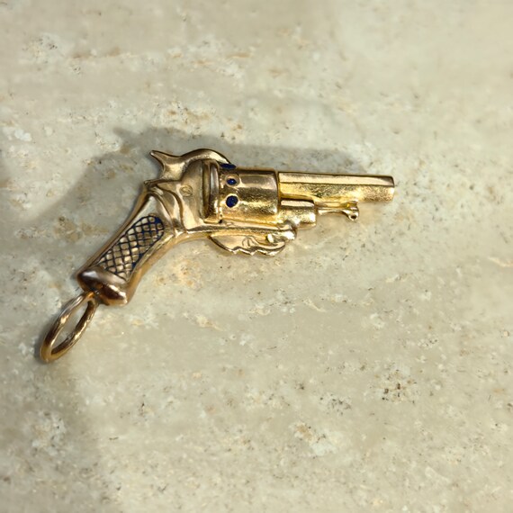 Antique Vintage 1860s 18k Gold Revolver Pocket Watch … - Gem