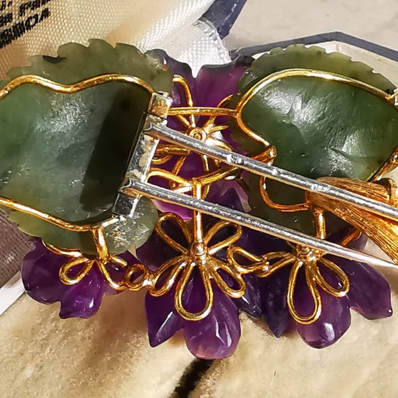 Art Nouveau 1900s Hand Carved Natural Purple Amethyst… - Gem