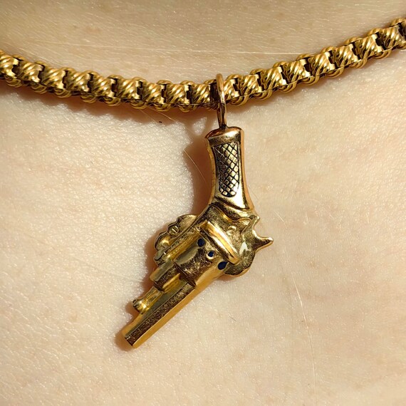 Antique Vintage 1860s 18k Gold Revolver Pocket Watch … - Gem