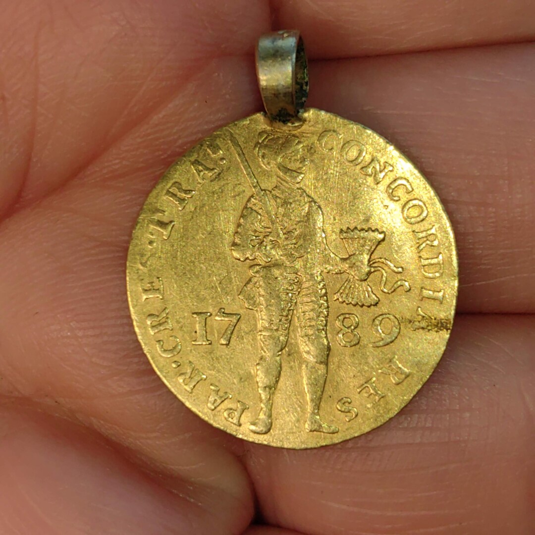 24K Gold 1789 Concordia King Medal Netherlands Utrecht 1 Ducat Coin ...