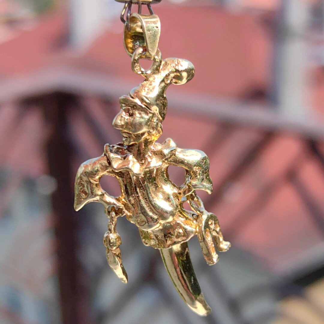 Vintage 1930s 925 Hallmarked Gold Plated Sterling Silver Punchinello ...