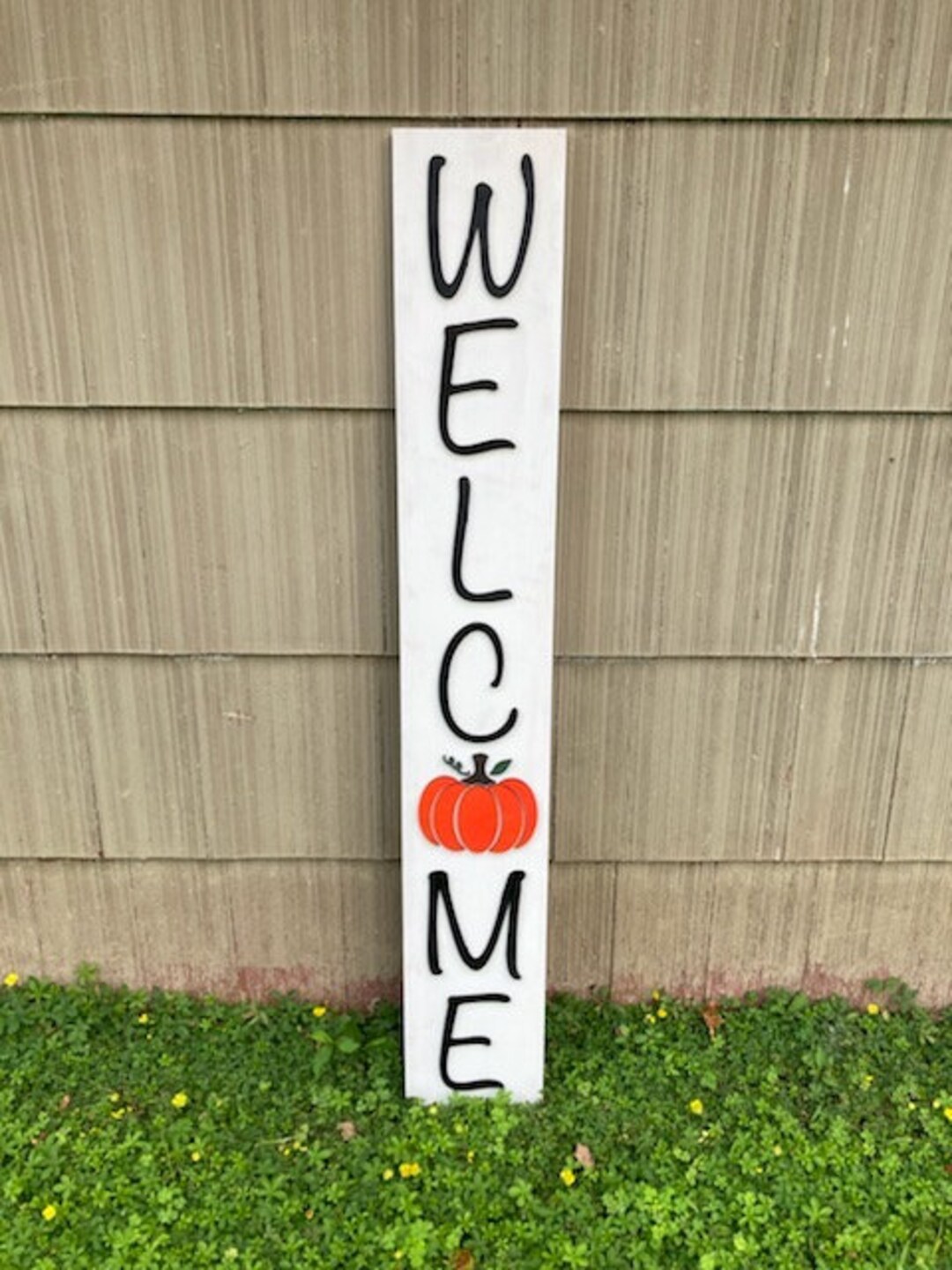 Fall Pumpkin Front Porch Leaning Sign Front Door Decor Front - Etsy