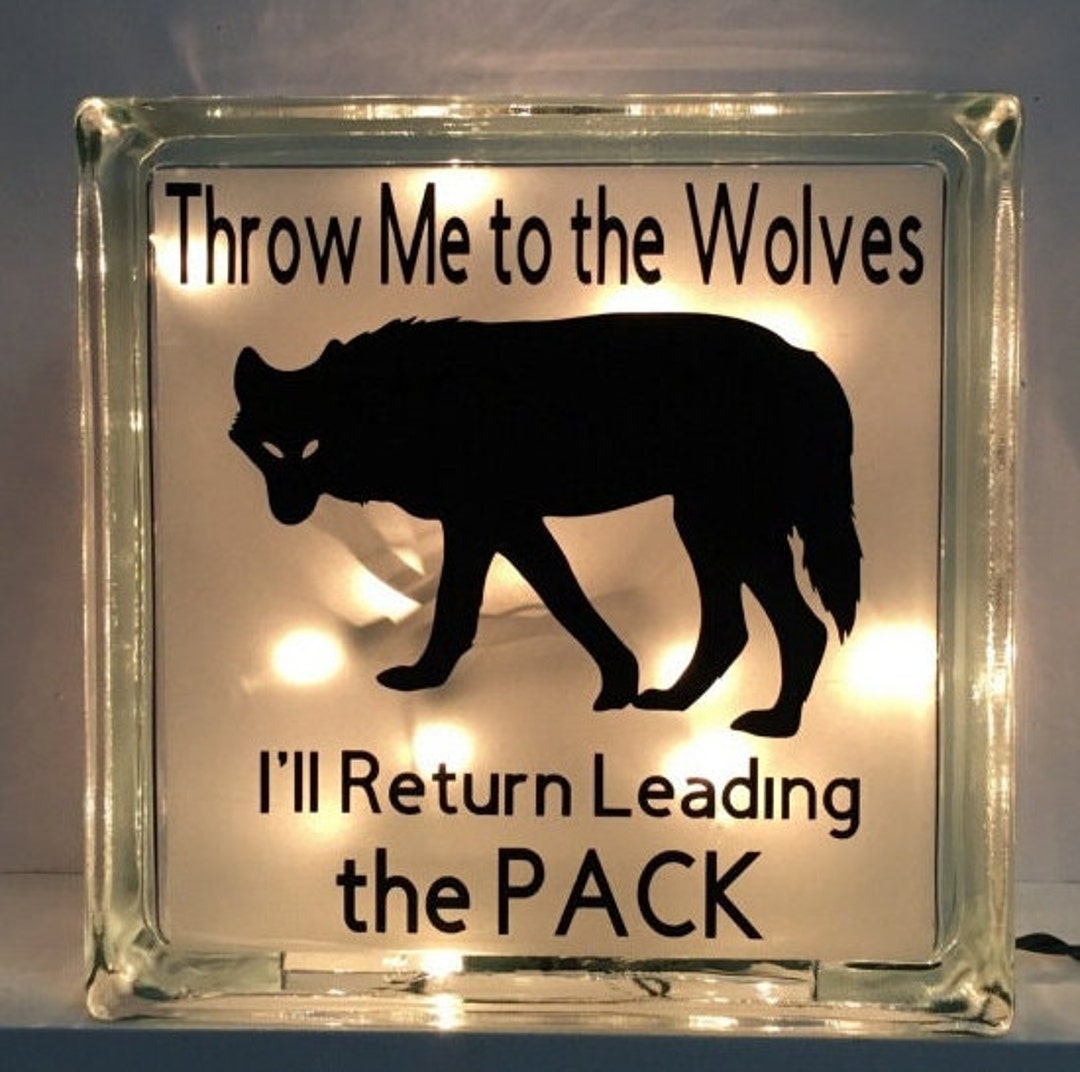 Wolf Lovers Lighted Glass Block Wolves Wolf Light Throw Me - Etsy