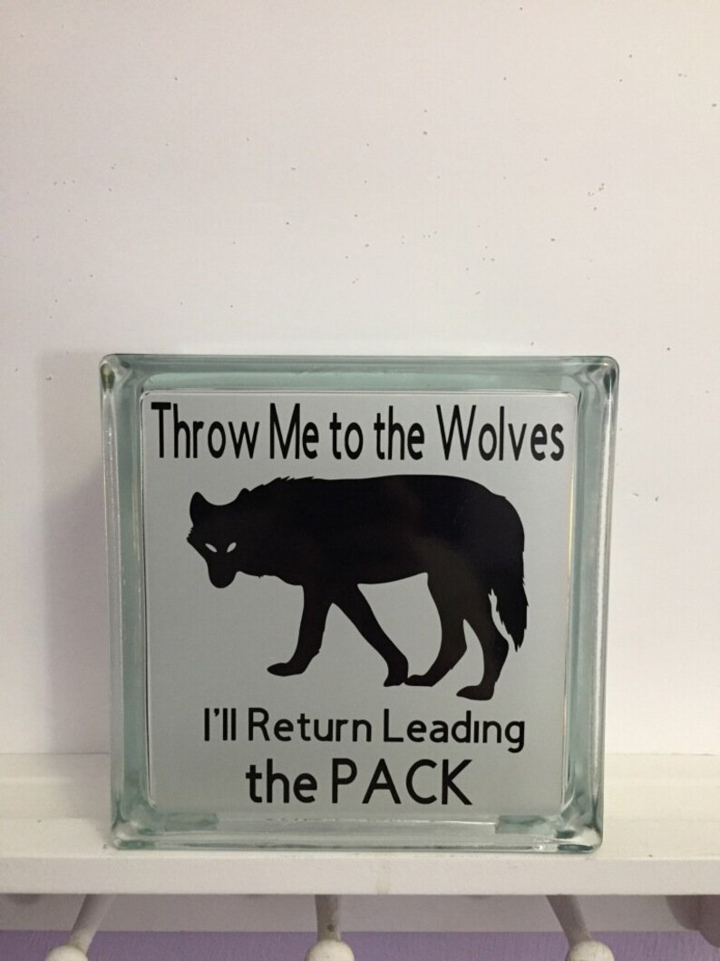 Wolf Lovers Lighted Glass Block Wolves Wolf Light Throw Me - Etsy