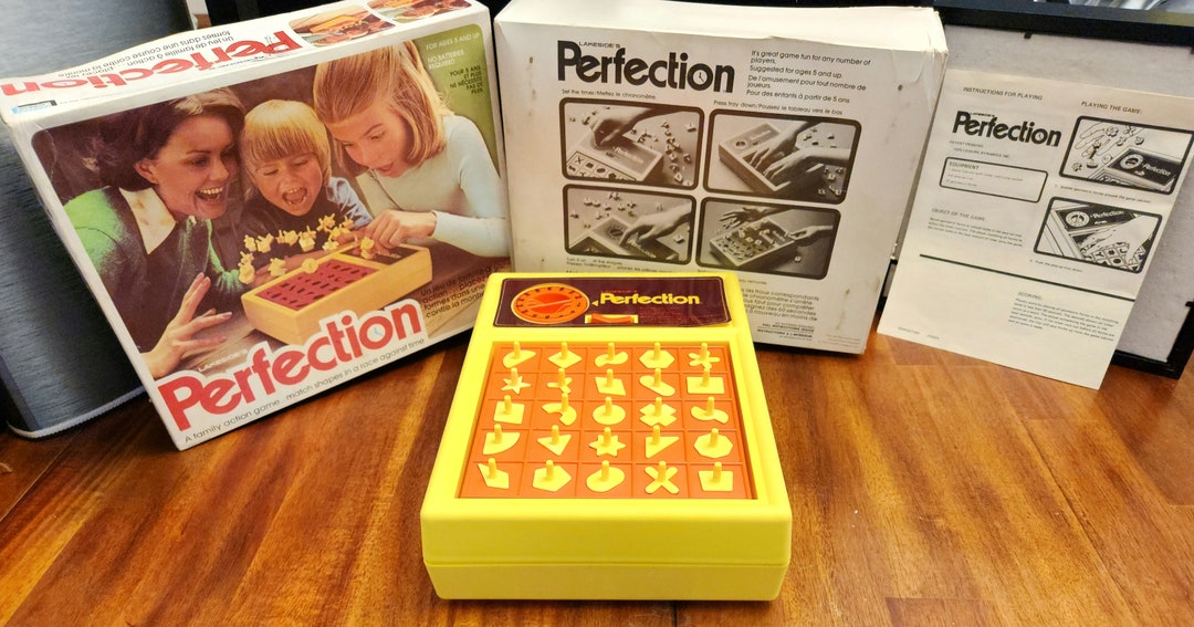 Vintage: 1975 Lakeside's Perfection Family Action Board Game Complete ...