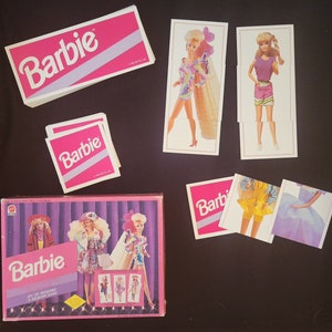 Vintage: 1992 Mattel Barbie Fun Fashions Memory Game Complete in Box ...