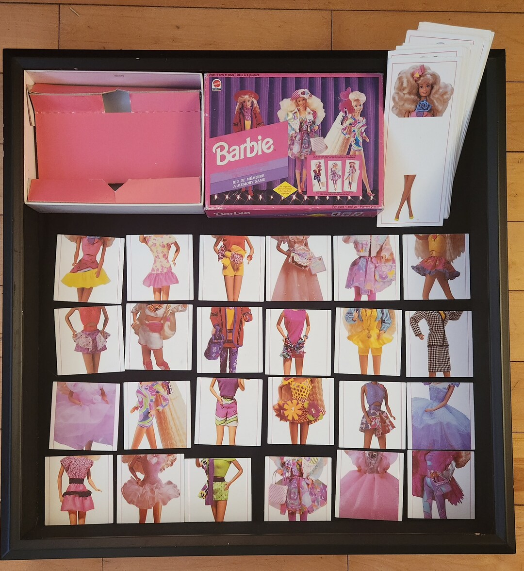 Vintage: 1992 Mattel Barbie Fun Fashions Memory Game Complete in Box ...