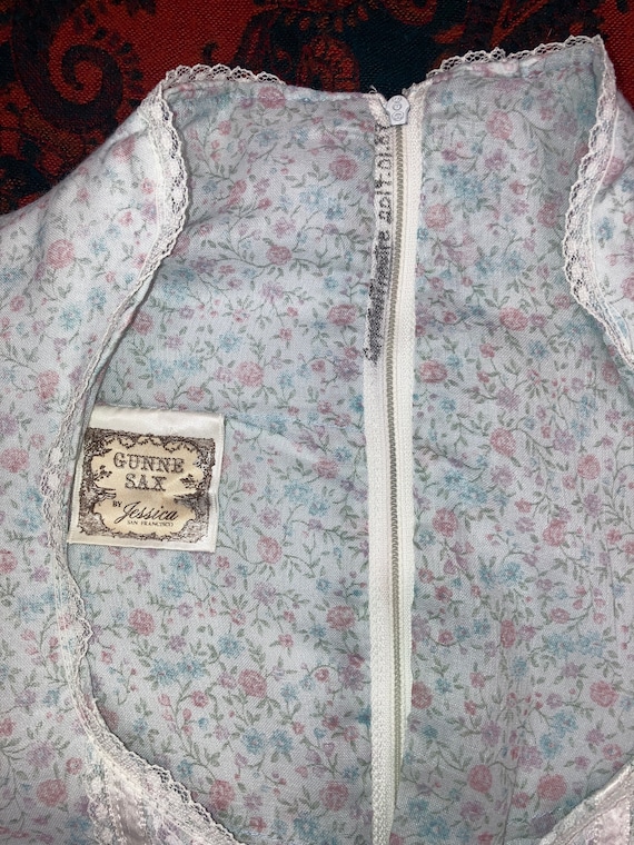 1970’s Gunne Sax light blue calico corset prairie dre… - Gem