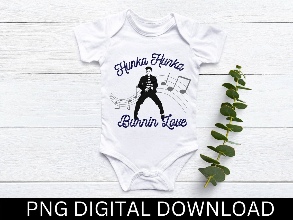 Hunka Hunka Burnin Love Png Clip Art, Elvis Clipart Png - Etsy