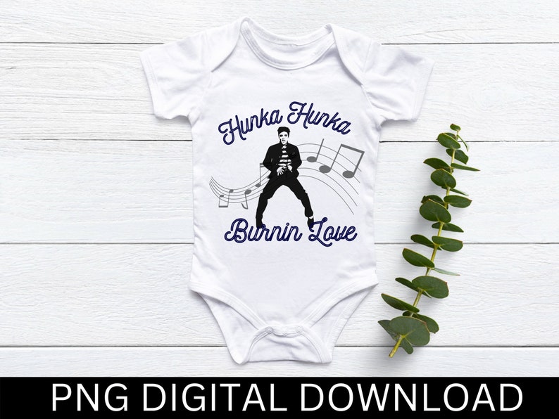 Hunka Hunka Burnin Love Png Clip Art, Elvis Clipart Png - Etsy